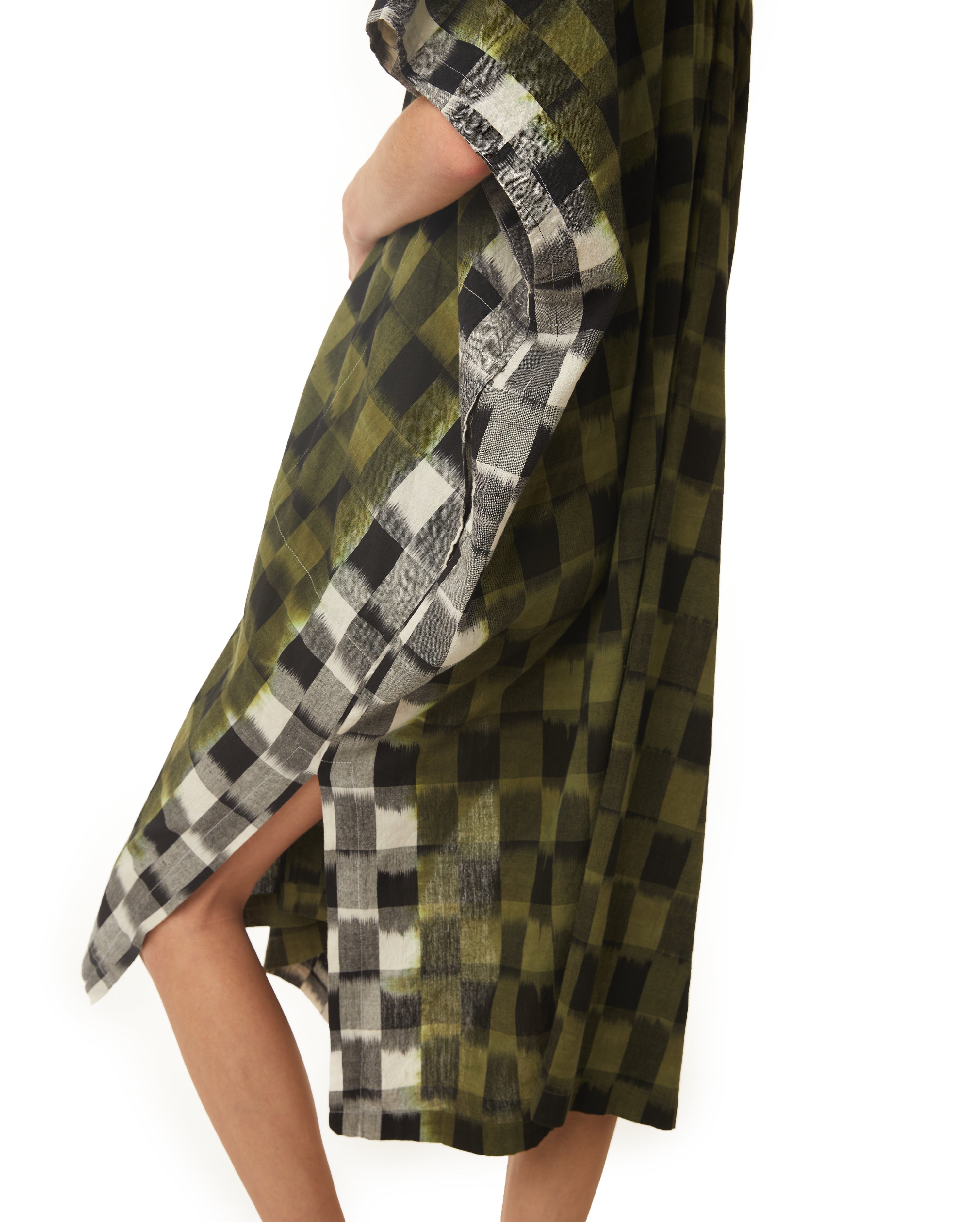 Sello Caftan - Army Dip Dye - Ikat Check – LWN